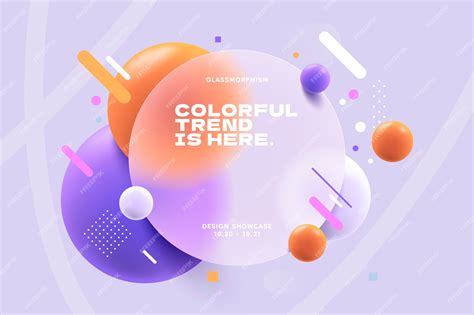 Premium Vector Realistic Glassmorphism Effect Composition