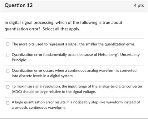Solved Question Pts In Digital Signal Processing Which Chegg