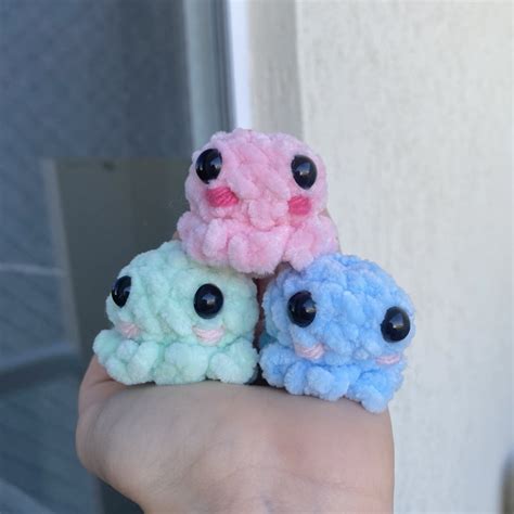 Mini Polvo Amigurumi De Pelúcia Elo7 Produtos Especiais
