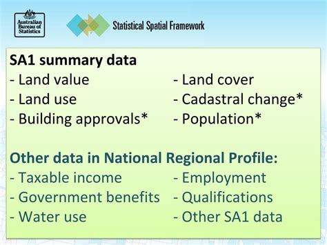 ppt the statistical spatial framework for australia enabling
