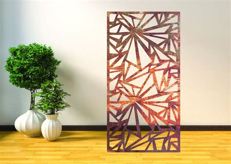 Metal Panel Metal Privacy Screen Rusty Patina Decorative Panel Wall Art Partition Indoor