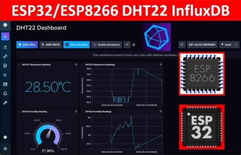 esp32 esp8266 send dht11 dht22 sensor readings to influxdb