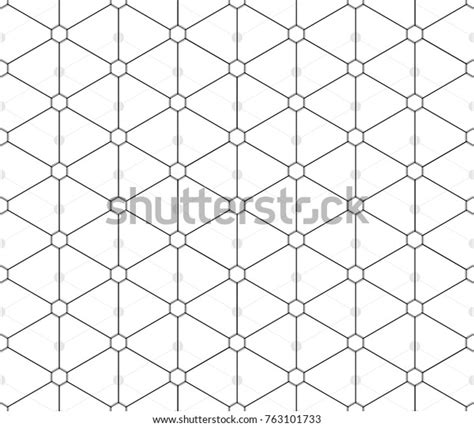 Seamless Pattern Triangles Hexagons Stock Vector Royalty Free 763101733