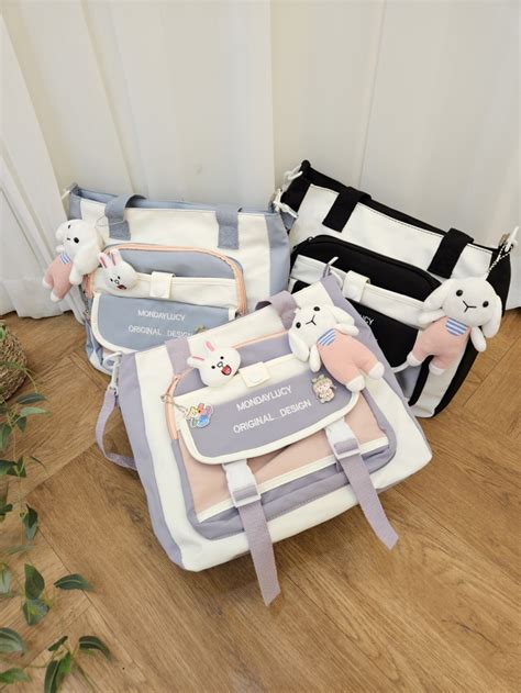 특가토끼키링 뱃지증정 10대 이쁜 숄더겸 크로스백 학원가방 인기크로스백 컬러미쳣음 에이블리