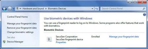Windows Biometric Framework WBF For Fingerprint Login