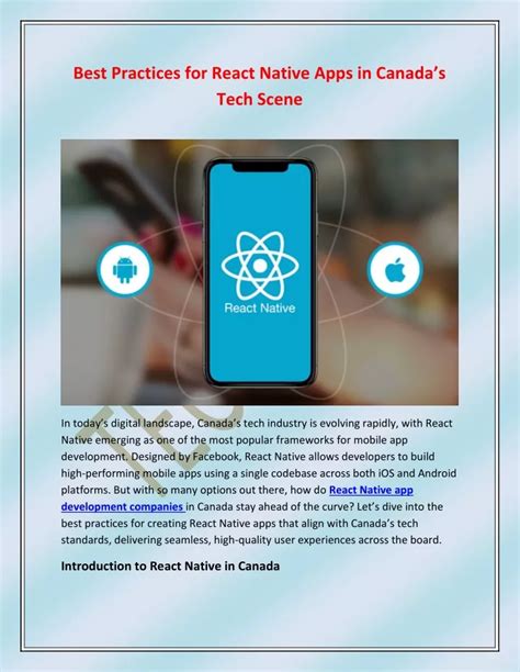 Ppt Best Practices For React Native Apps In Canadas Tech Scene
