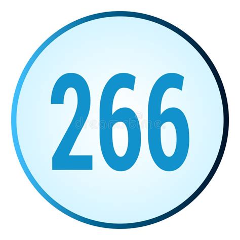 Number 266 Symbol or Logo with Round Frame in Blue Gradient Color Stock ...