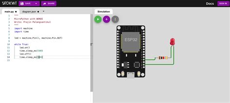 Micropython กับ Wokwi ไม่มีอุปกรณ์ก็เรียนรู้ได้ เพียงแค่เขียนโค้ดไมโคร