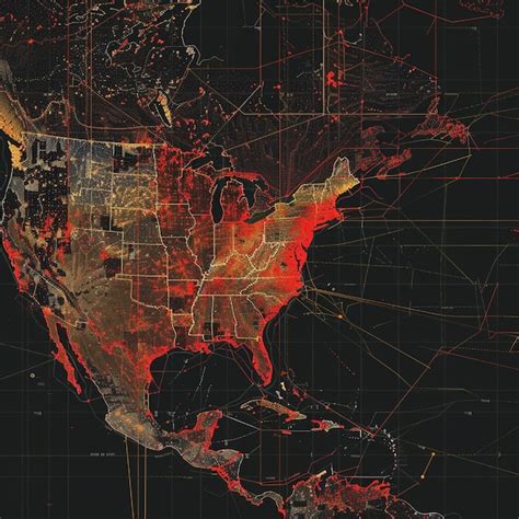 A Geographic Map Overlaying Population Density Data With Healthcare