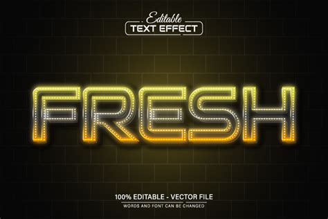 Fresh Yellow Glowing Neon Text Effect Graphic By Aglonemadesign
