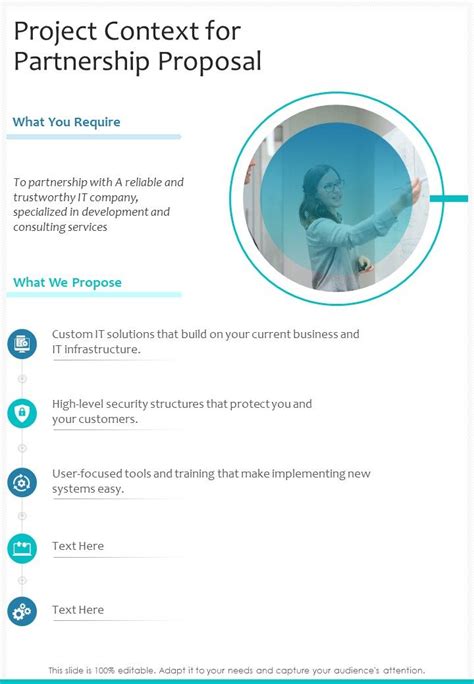 project context for partnership proposal one pager sample example