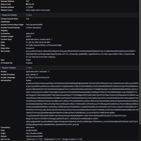 javascript jwt cookie now appearing under application tab but is