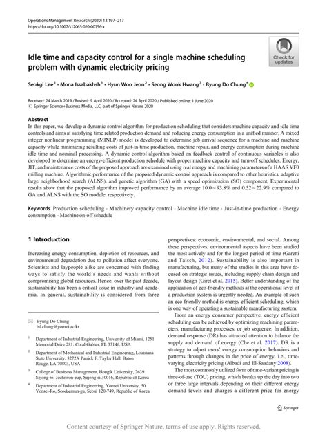 Idle Time And Capacity Control For A Single Machine Scheduling Problem With Dynamic Electricity