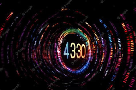 Premium Photo Glitchy Loop Of Numbers Countdown To Zero Created With Generative Ai