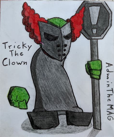 290423 Drawing Made By Me Of Tricky The Clown By Adminhankmag On