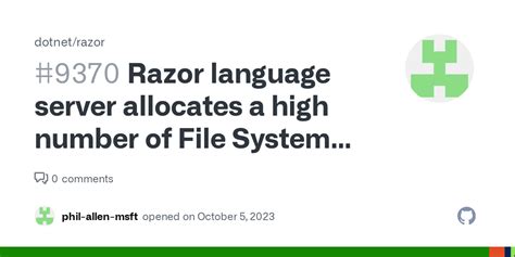 Razor Language Server Allocates A High Number Of File System Watchers In Linux On Files That Are
