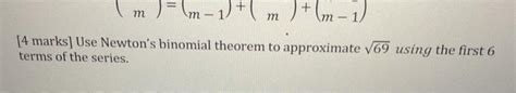 Solved M M M 1 1 7 M 1 [4 Marks] Use Newtons