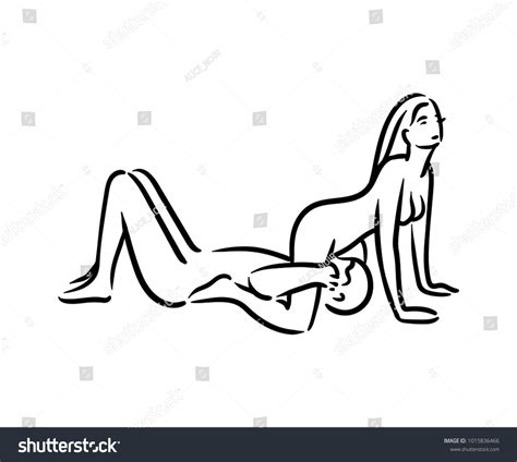 Kama Sutra Sexual Pose Sex Poses Stok Vektör Telifsiz 1015836466