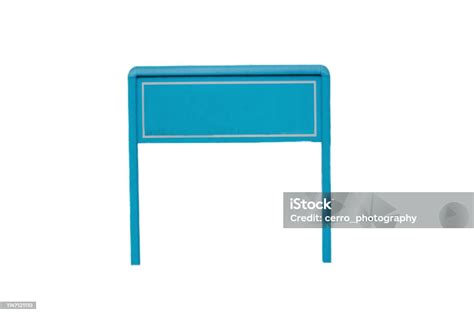 빈 파란도로 표시 고립 된 큰 백색 구조 액자 길가 간판 복사 공간 빈 간판 간판에 대한 스톡 사진 및 기타 이미지 간판 거리 공란 Istock