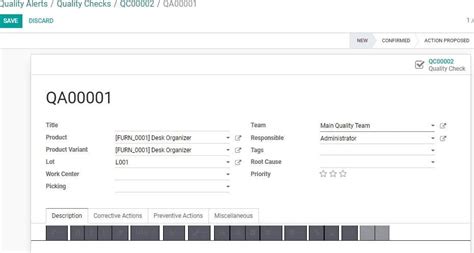 Quality Control Points Odoo 14 Enterprise Edition Book Manufacturing