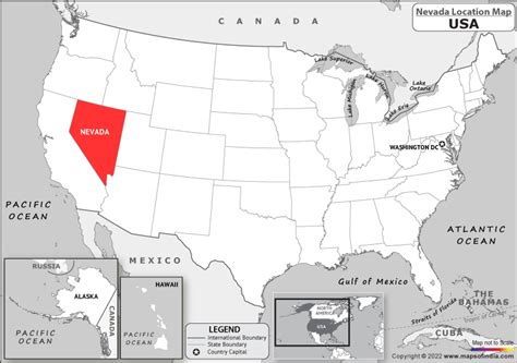 Where Is Nevada Located In USA Nevada Location Map In The United