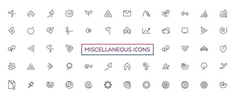 Miscellaneous Icons Thin Line Web Icon Set Outline Icons Collection Simple Vector