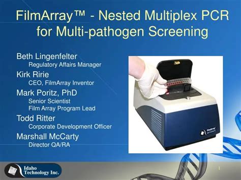 PPT FilmArray Nested Multiplex PCR For Multi Pathogen Screening PowerPoint Presentation