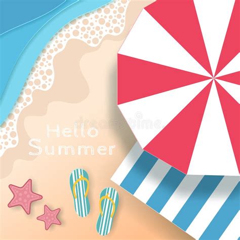 Vector Of Summer Poster Banner Summer Travel Stock Vector Illustration Of Origami Holiday