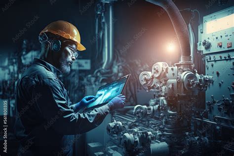 On A Real Time Monitoring Systems Software Manager Engineers Inspect And Operate Automation