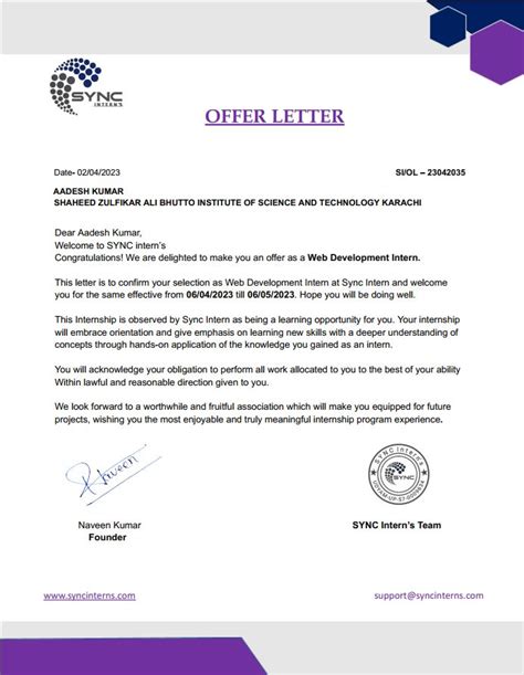 Aadesh Kumar On Linkedin Syncinterns