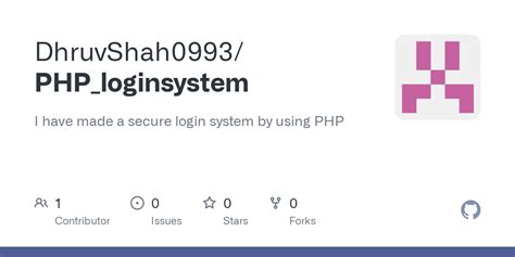 Github Dhruvshah0993phploginsystem I Have Made A Secure Login System By Using Php