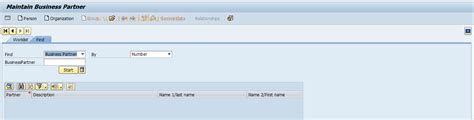BP SAP Tcode Business Partner Initial Screen Transaction Code