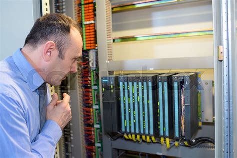Network Engineer Admin At Data Center Stock Image Colourbox