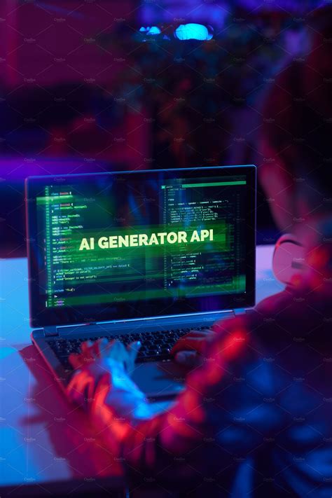 Seen From Behind Business Woman Coding Business Images ~ Creative Market