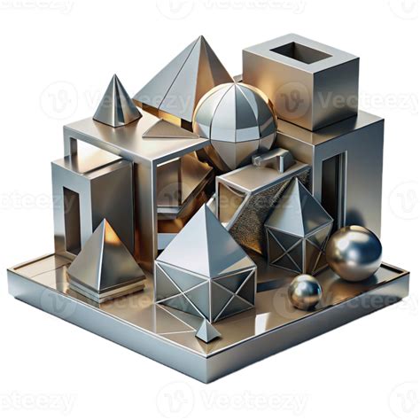 Dramatic Artistic Deconstructivist Museum Fragmented Shapes Detailed 57738008 Png