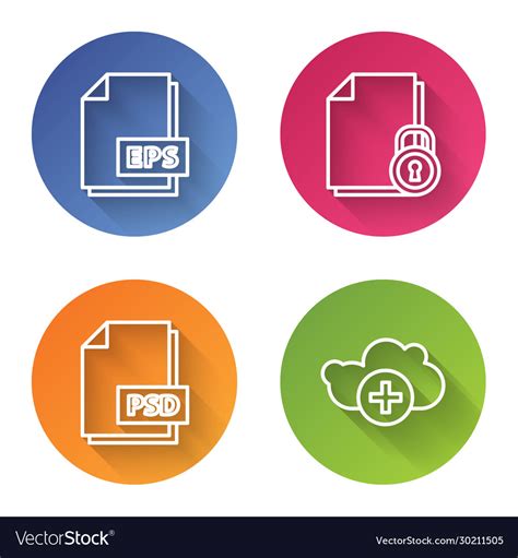 set line eps file document document and lock psd vector image