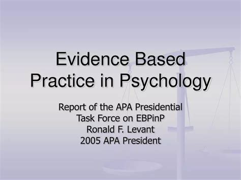 Ppt Evidence Based Practice In Psychology Powerpoint Presentation