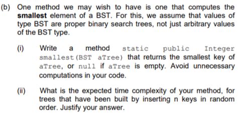 Solved This Question Is About Binary Search Trees BSTs Chegg
