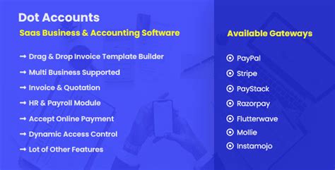 dot accounts saas business and accounting software php script bliter gpl