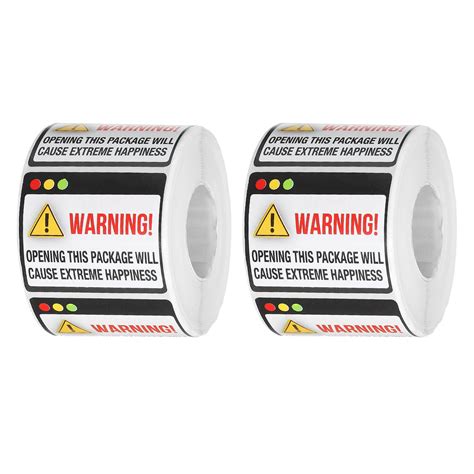 Uxcell Warning Opening This Package Sign Shipping Stickers Packaging