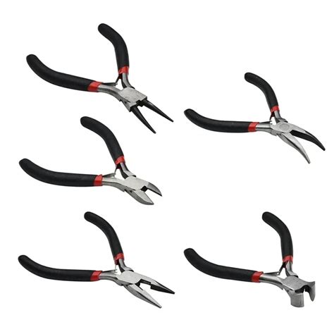 쥬얼리 제작 비즈 미니 펜치 도구 세트 라운드 플랫 롱 니들 노즈 커팅 와이어 및 장비 키트 티몬