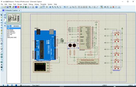 Arduino Y Enc28j60 En Proteus Isis Con Foticos Anibalismo