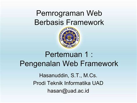 Plugin Chapter 12 Materi Kuliah Web Framework1 Pengenalan Web Framework PDF