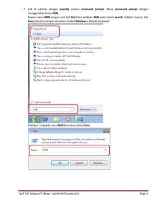 Cara Setting Ip Address Di Windows PDF