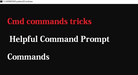 Cmd Commands Tricks Helpful Cmd Commands Tech Blogspot