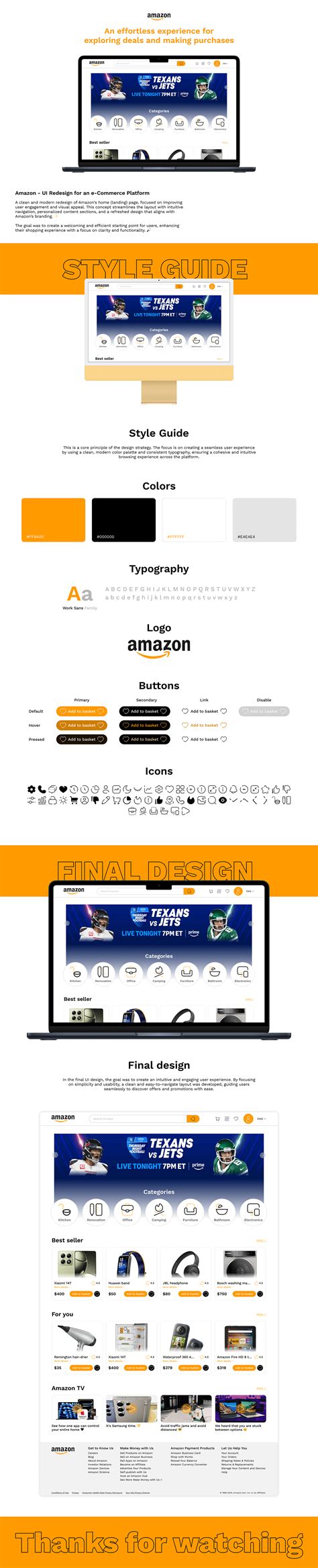 amazon redesign ui behance