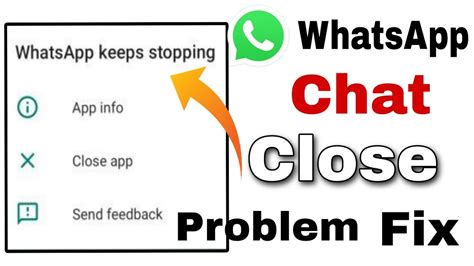 How To Fix Whatsapp Chat Close Problem Whatsapp Keeps Stopping