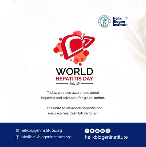 Helix Biogen Institute On World Hepatitis Day Philomena Dauda Posted