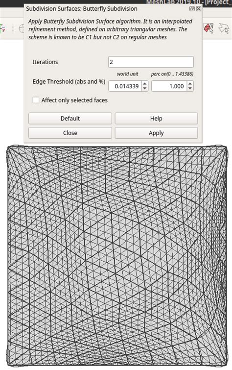 meshlab tin upsampling stack overflow