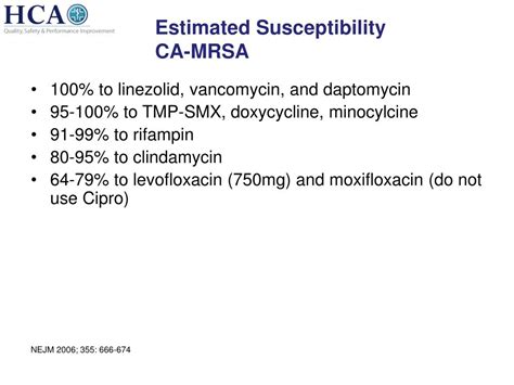 Ppt Mrsa Medication Regimens For Community And Hospital Acquired Powerpoint Presentation Id
